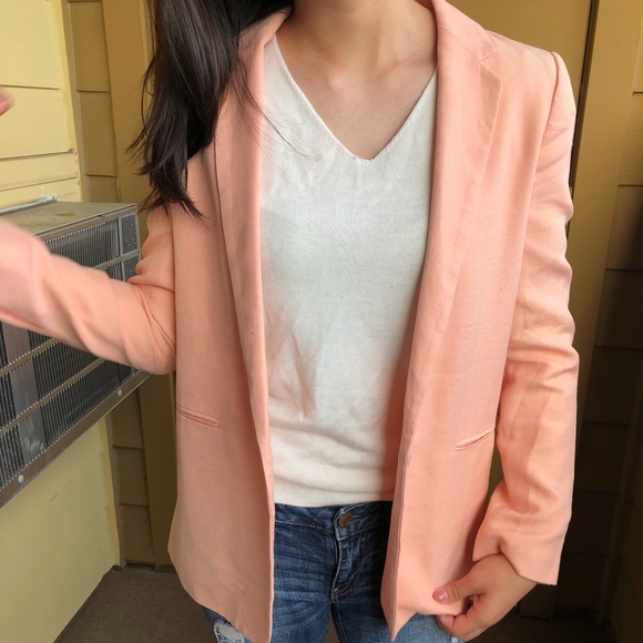 Zara | Jackets & Coats | Zara Millenial Pink Blazer | Poshmark